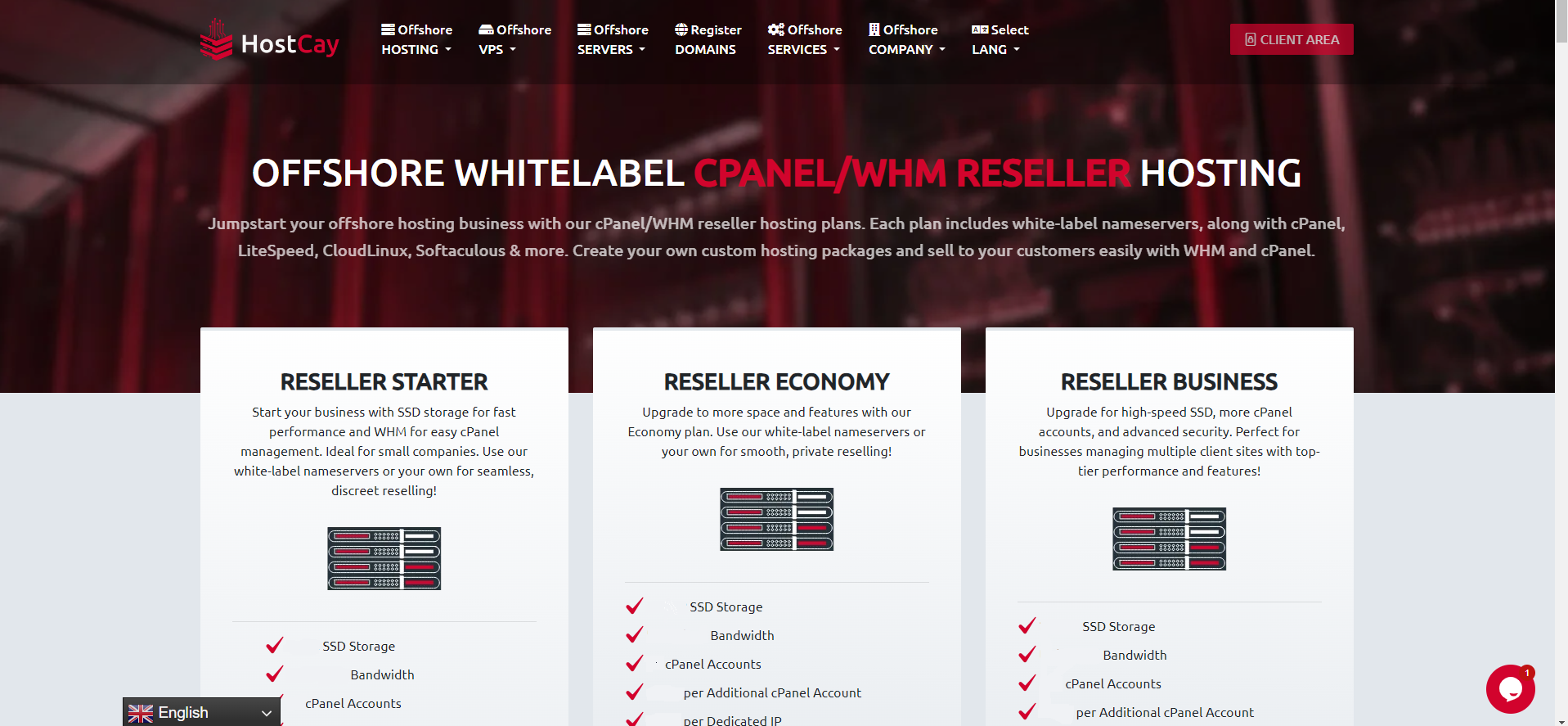 Cheap Reseller Hosting cPanel/WHM, Litespeed & CloudLinux